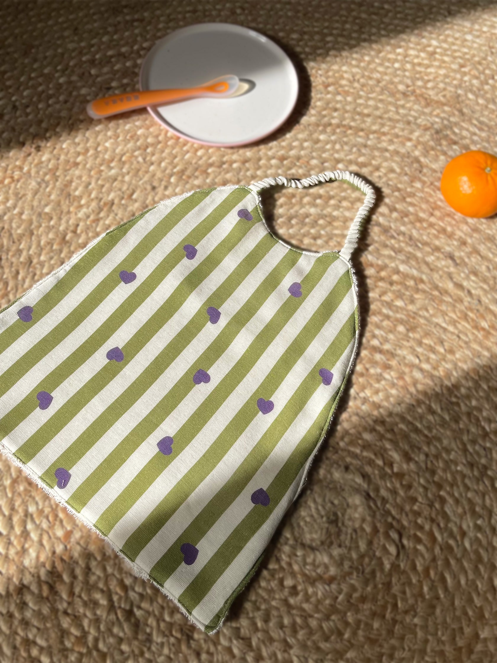 Large elastic cotton bib - T-rex print - Milinane