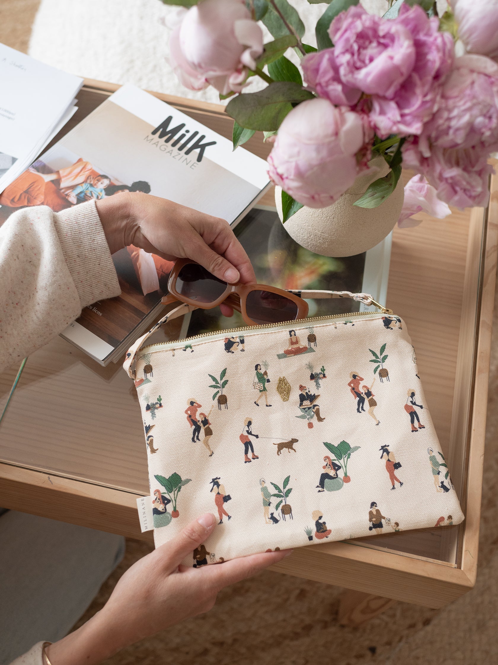Motherhood cotton storage pouch - MILINANE